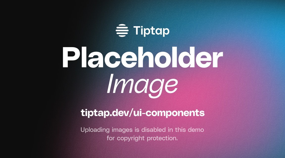 Tiptap Simple Editor template
